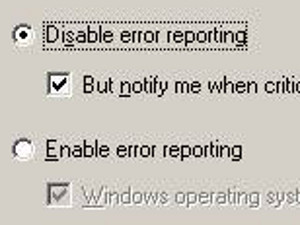 How do I Disable Windows XP Error Reporting?